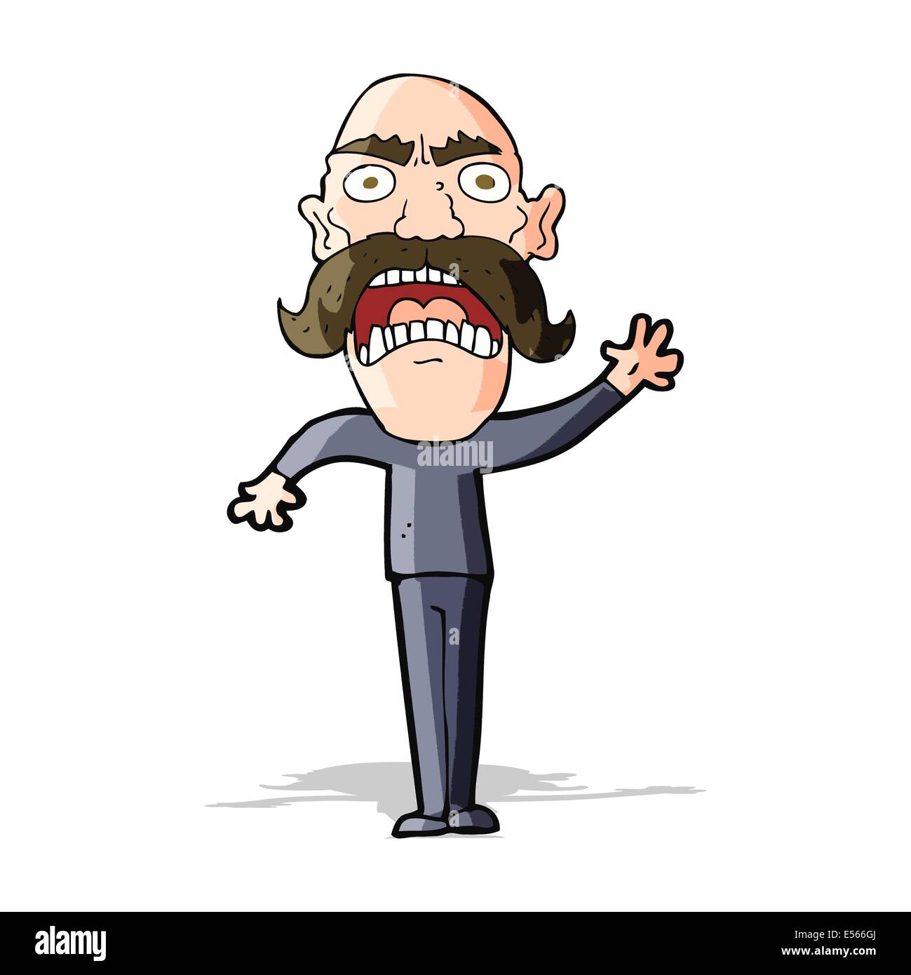cartoon angry old man Stock Vector Image & Art - Alamy