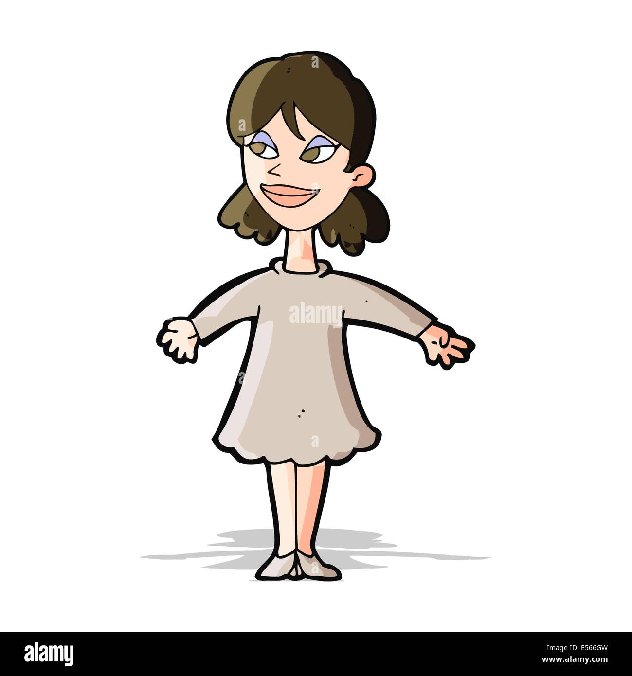 cartoon woman with open arms Stock Vector Image & Art - Alamy