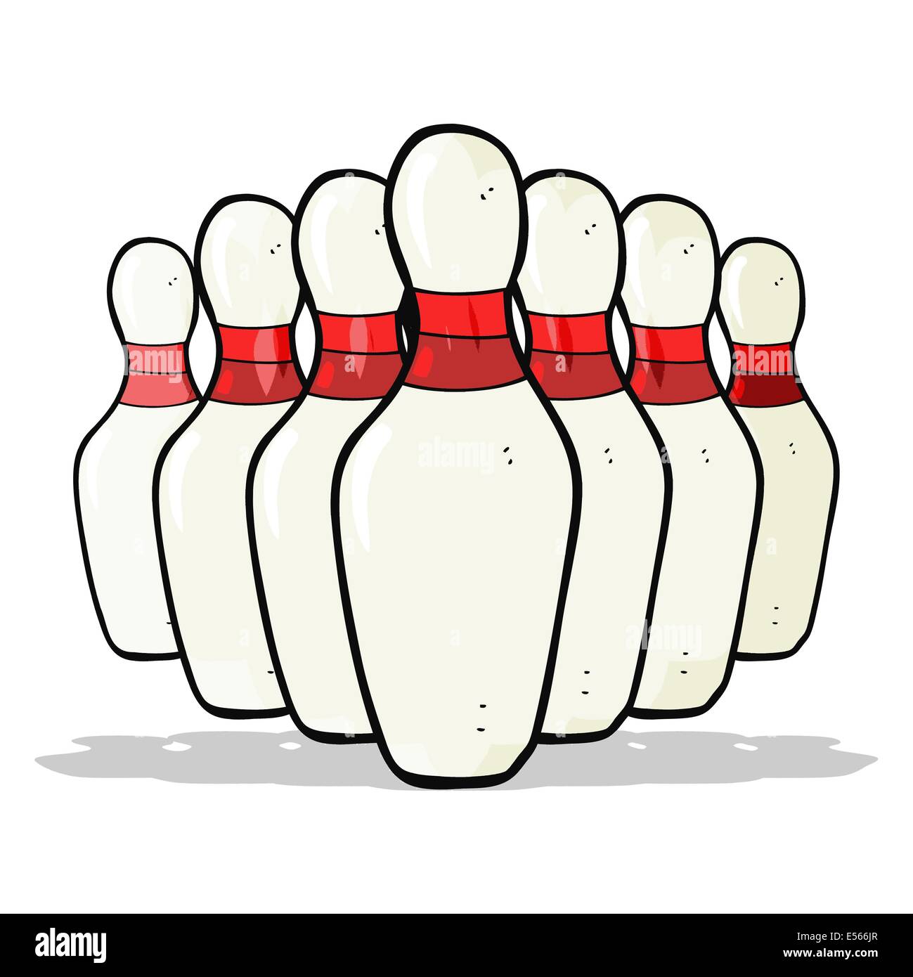 cartoon bowling pins Stock Vector Image & Art - Alamy