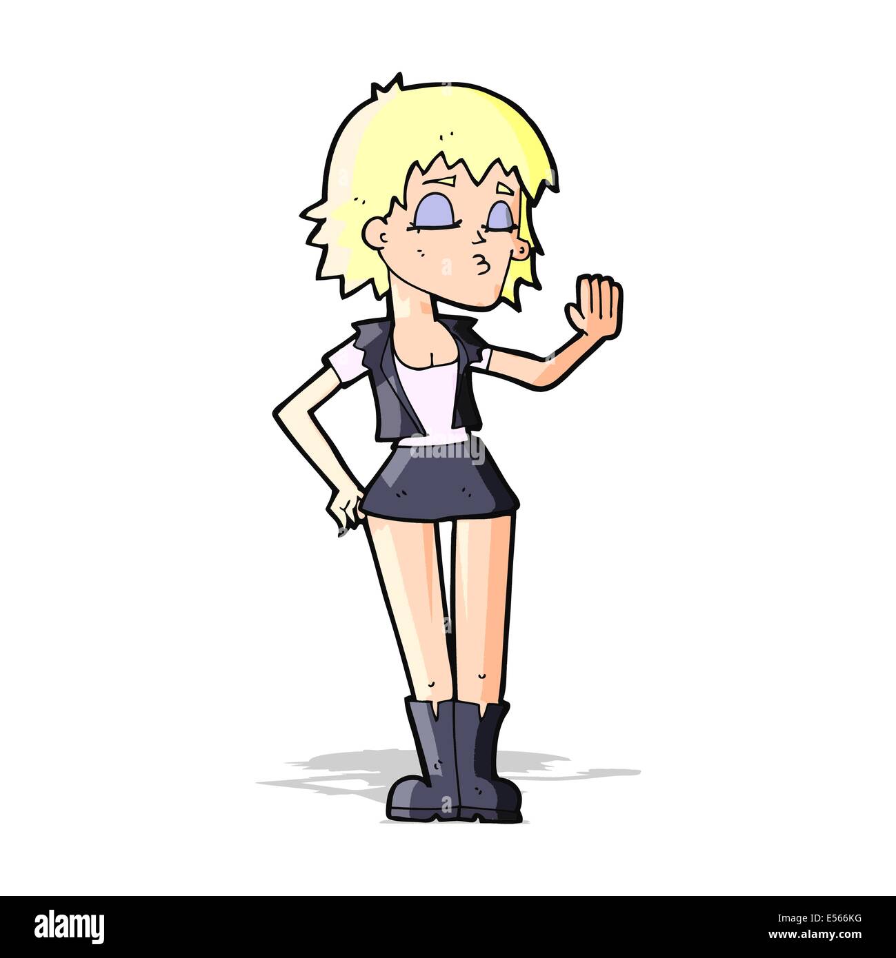 cartoon cool girl Stock Vector Image & Art - Alamy