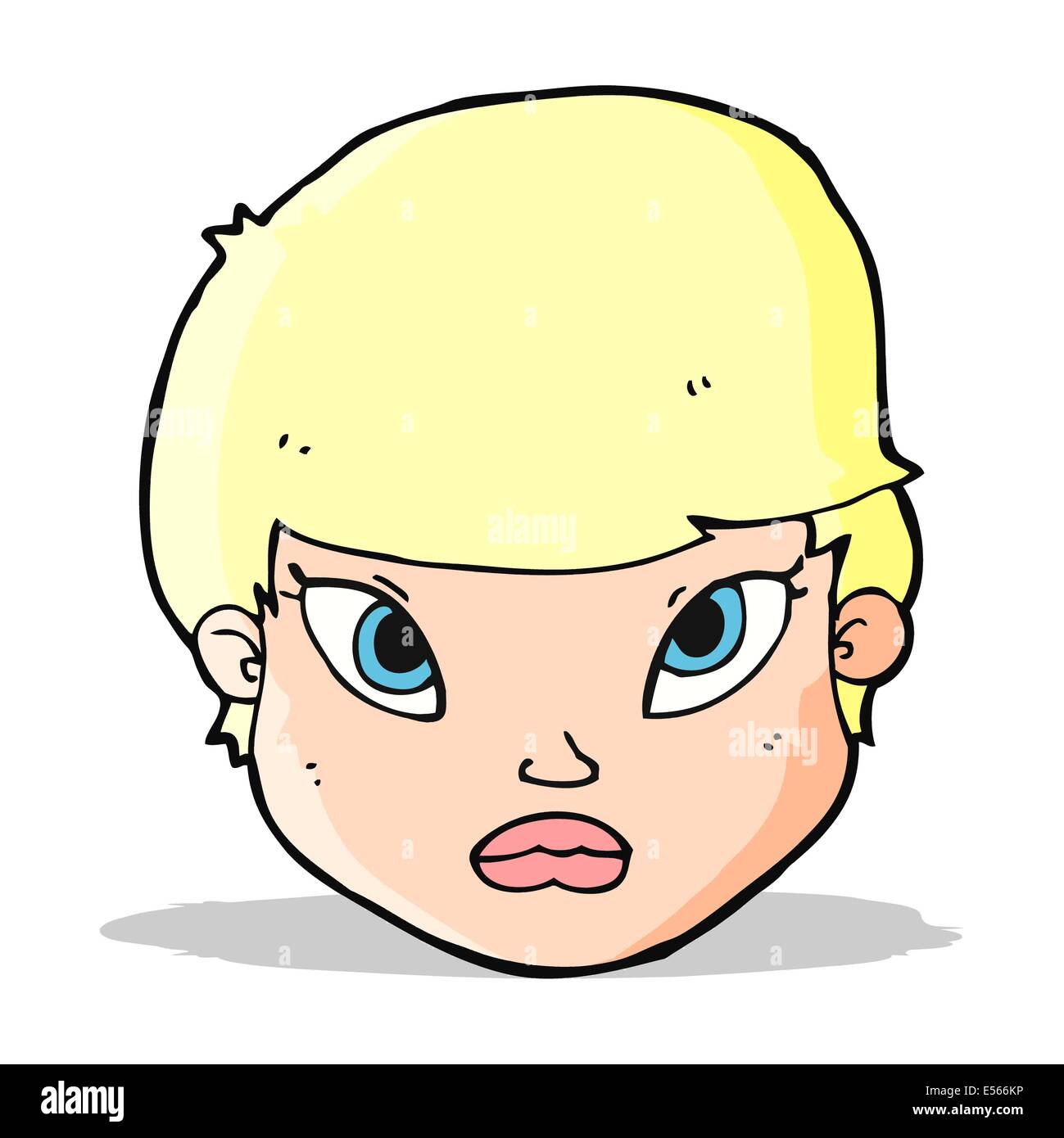 cartoon serious face Stock Vector Image & Art - Alamy
