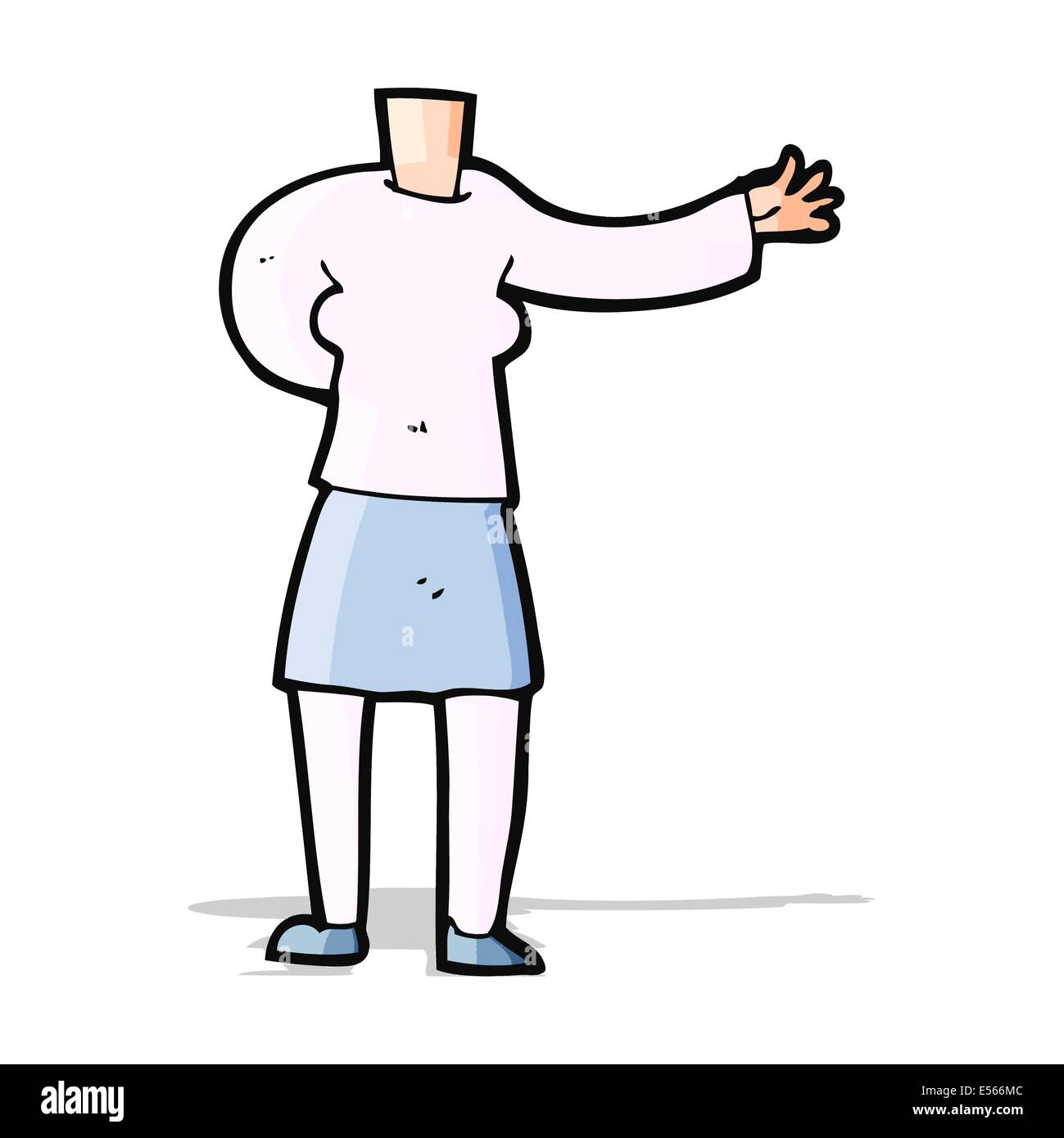 cartoon female body (add photos or mix and match cartoons Stock Vector ...