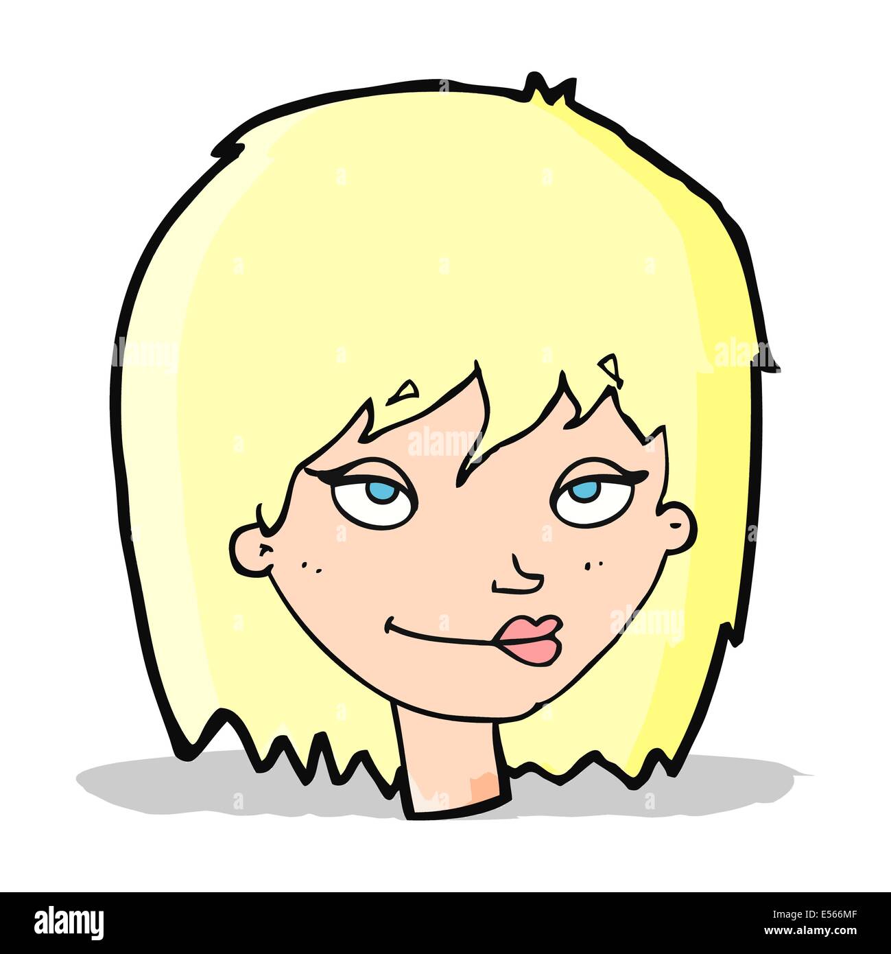 cartoon smiling woman Stock Vector Image & Art - Alamy