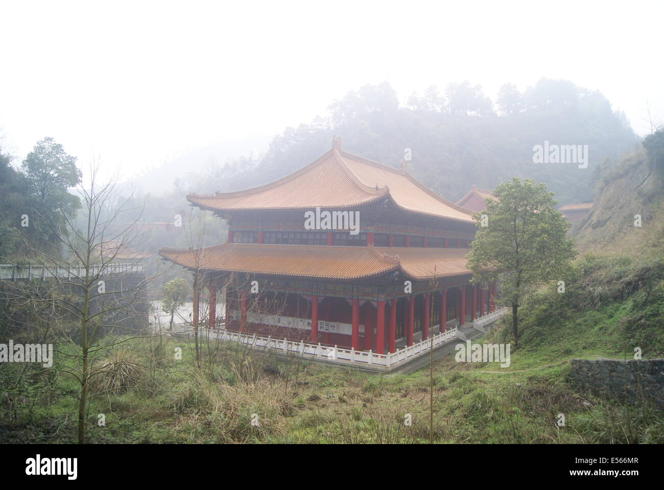 Chinese Temple Landscape Stock Photo - Alamy