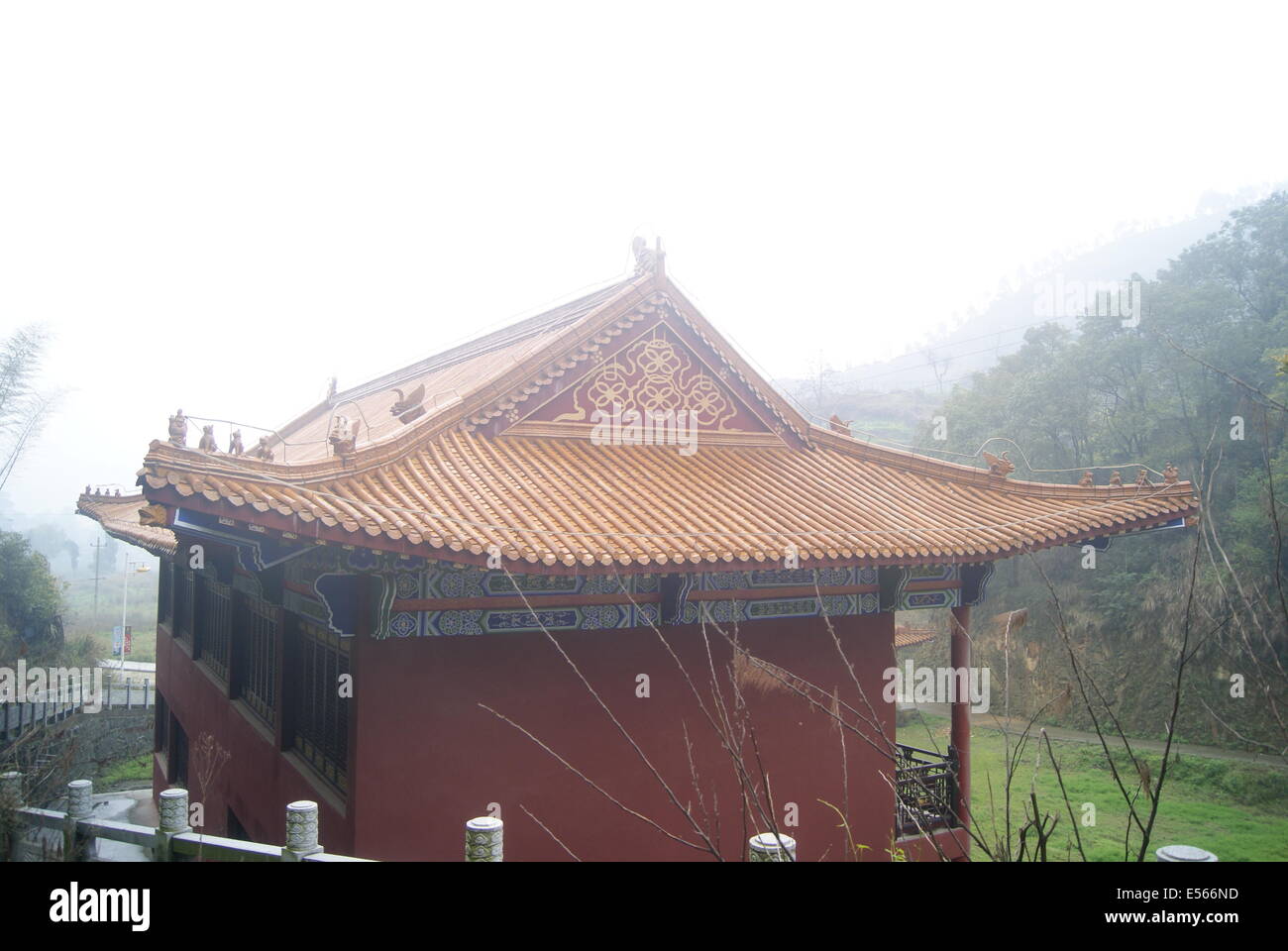 Chinese Temple Landscape Stock Photo - Alamy