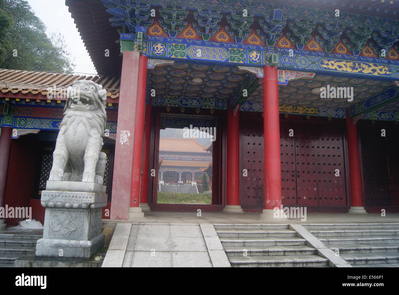 Chinese Temple Landscape Stock Photo - Alamy