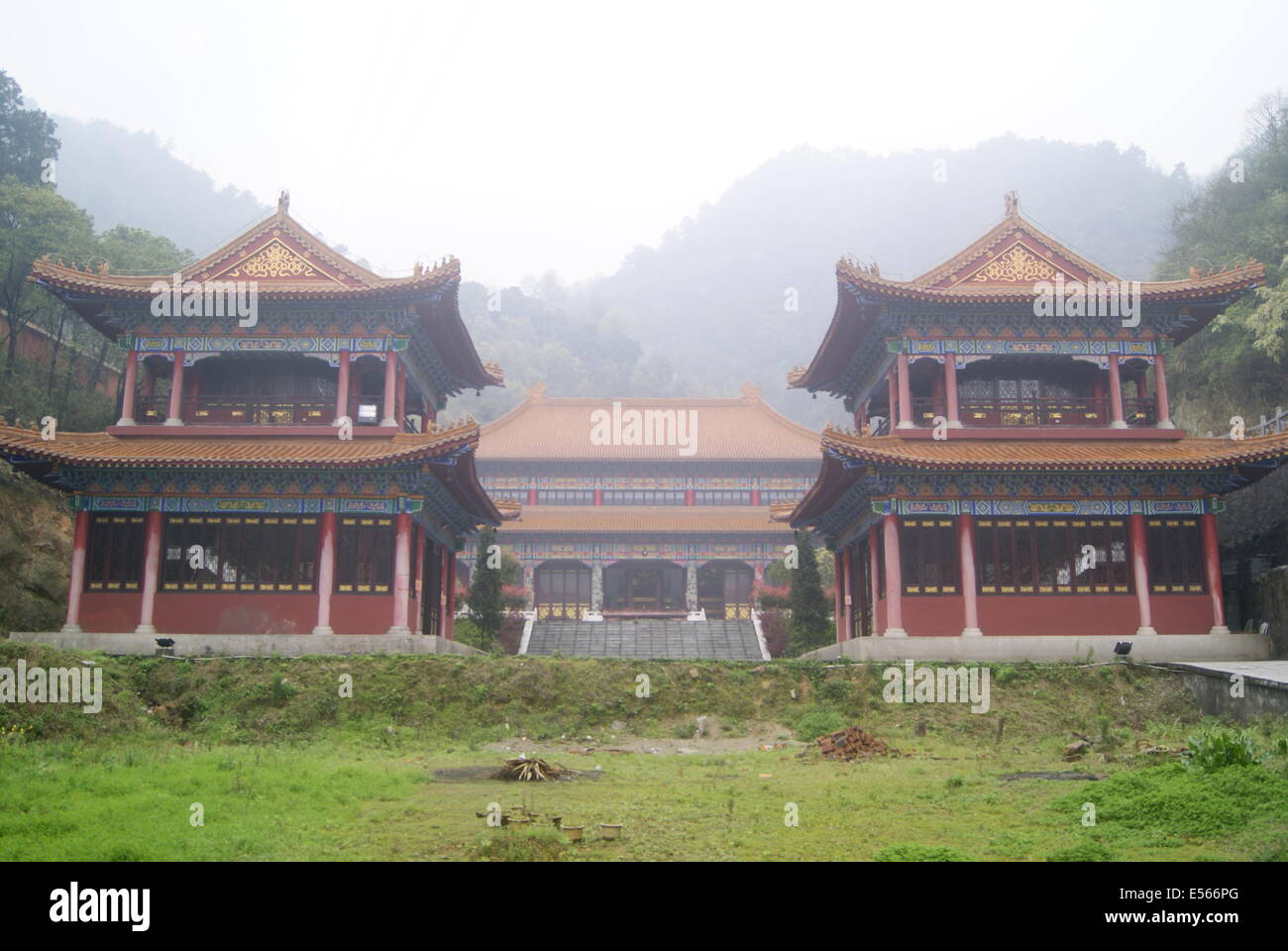 Chinese Temple Landscape Stock Photo - Alamy