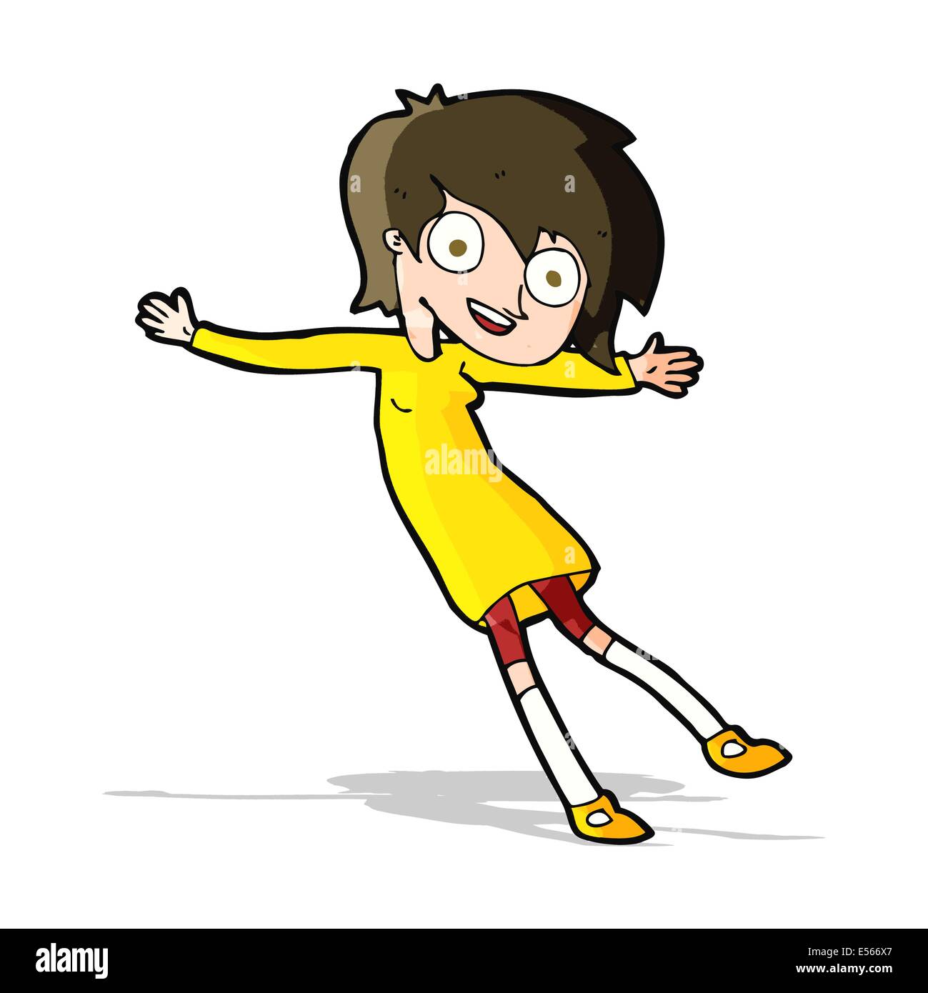 cartoon crazy excited girl Stock Vector Image & Art - Alamy