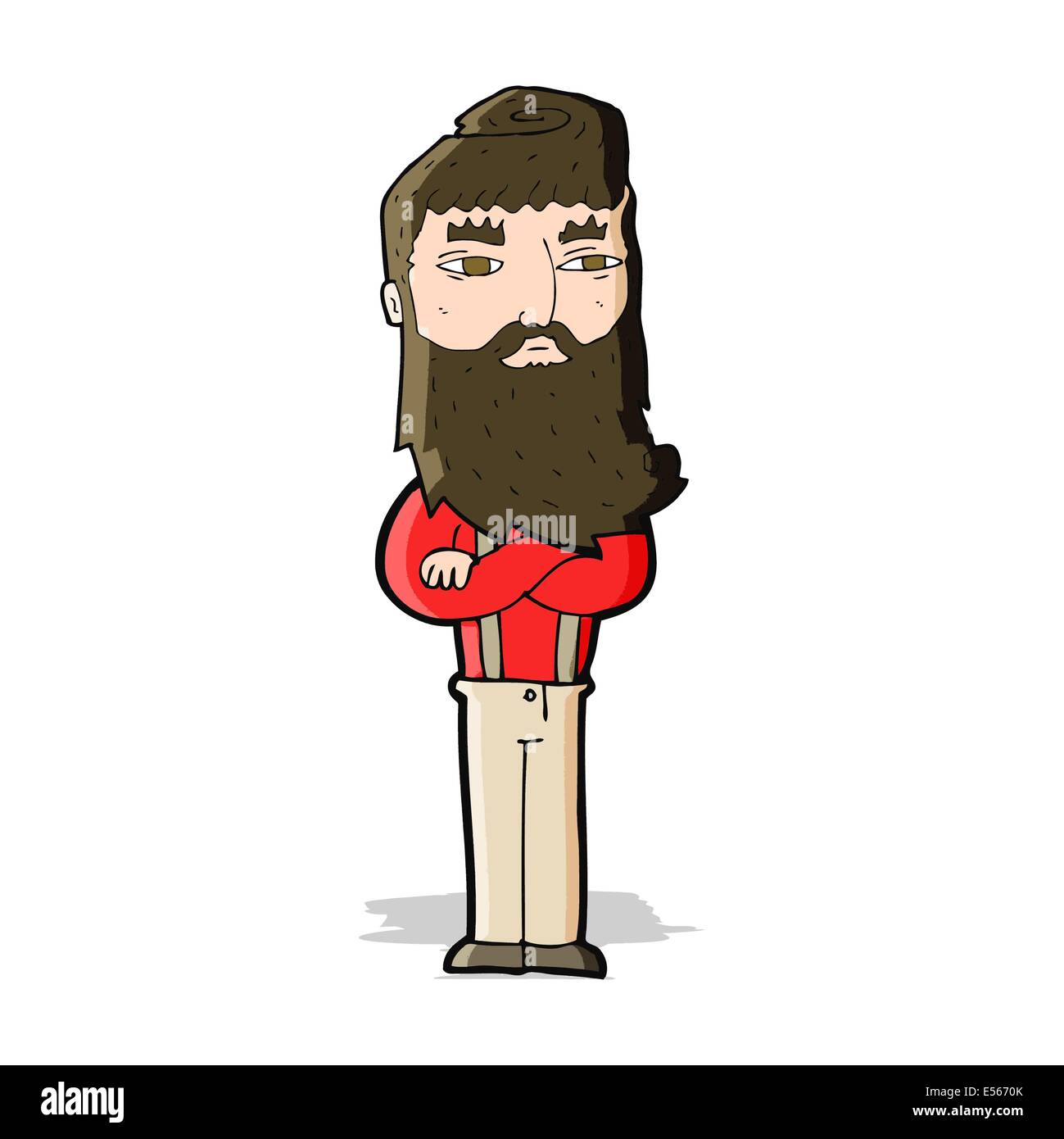 cartoon serious man with beard Stock Vector Image & Art - Alamy