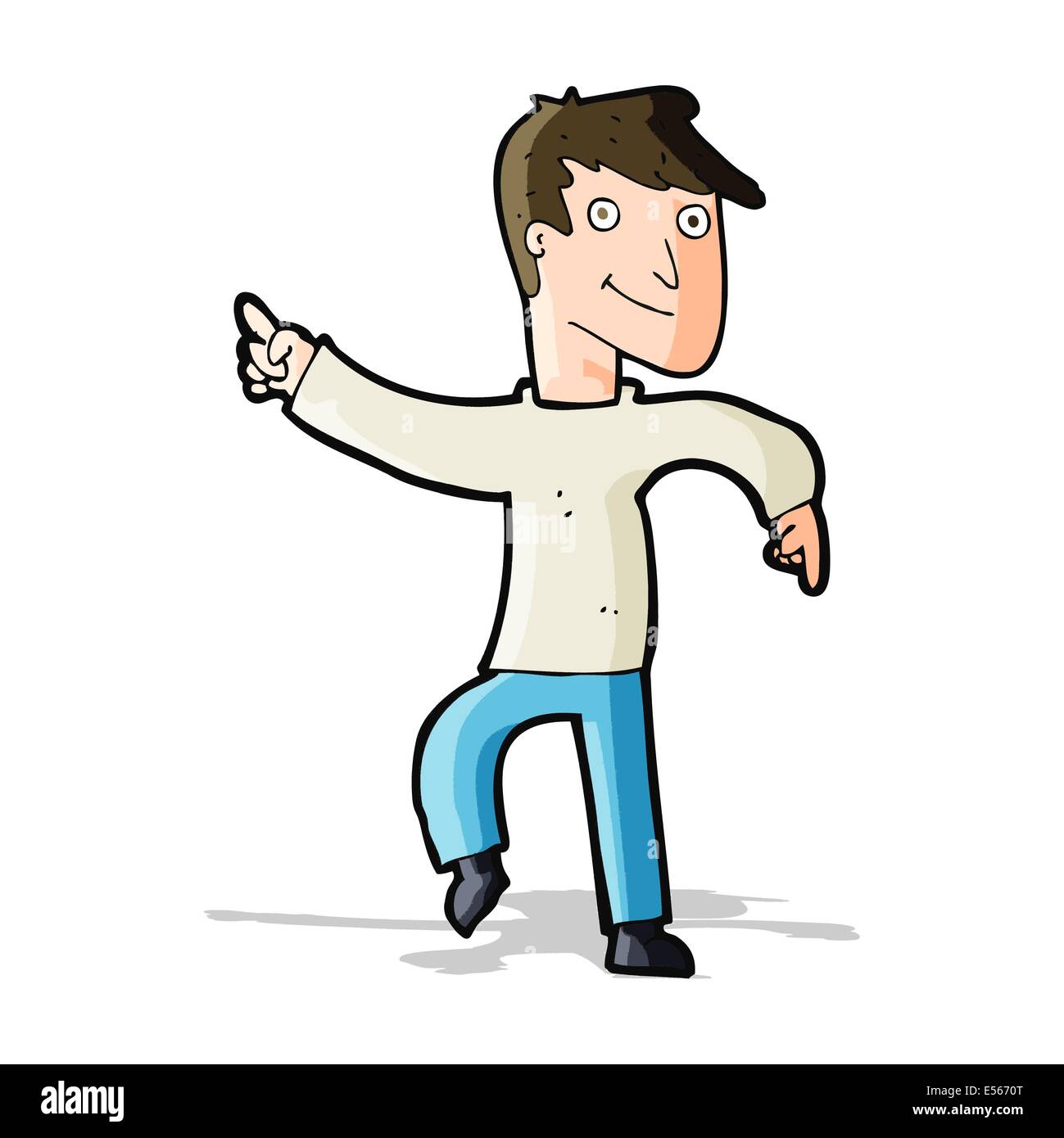 cartoon happy man pointing Stock Vector Image & Art - Alamy