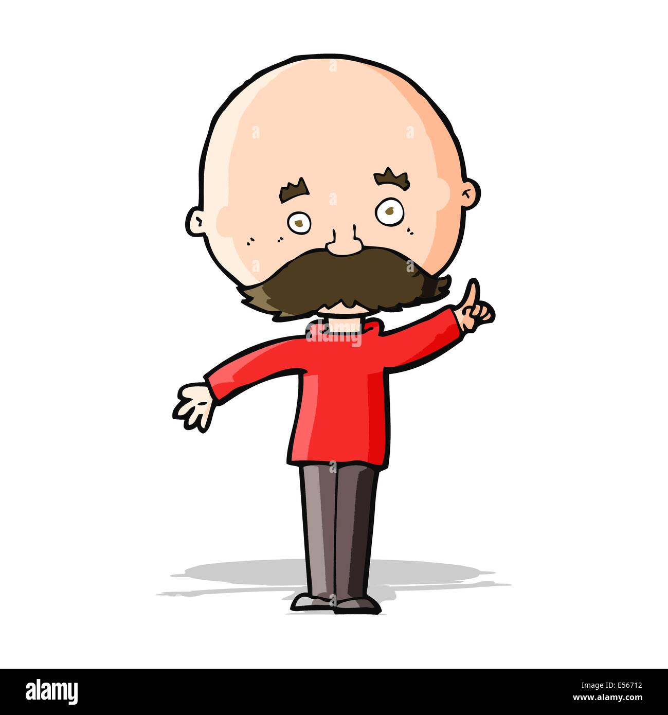 cartoon bald man with idea Stock Vector Image & Art - Alamy