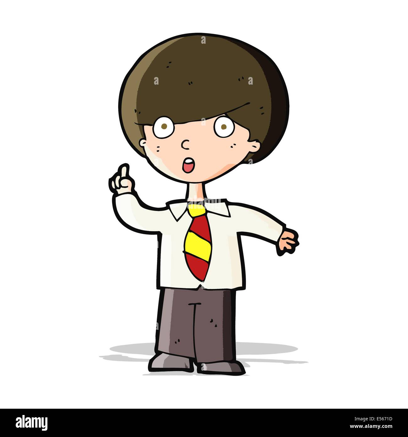 cartoon school boy answering question Stock Vector Image & Art - Alamy