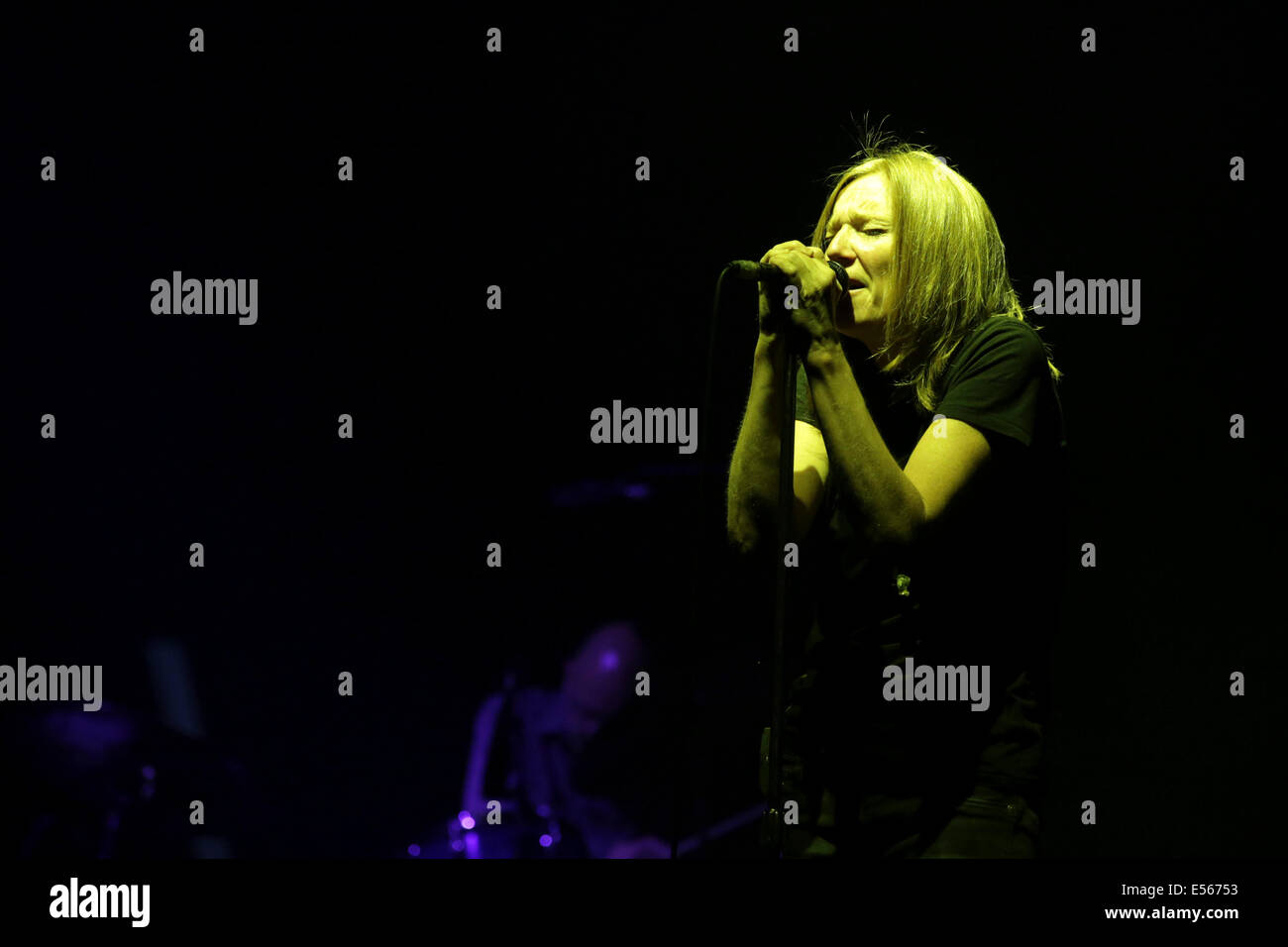 Beth Gibbons of the British band "Portishead" performs on July 20, 2014 ...