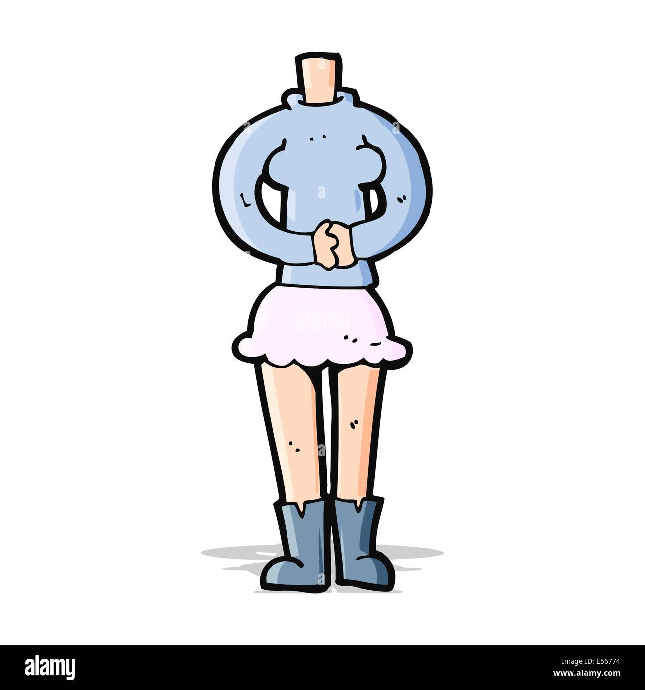 cartoon female body (add photos or mix and match cartoons Stock Vector ...