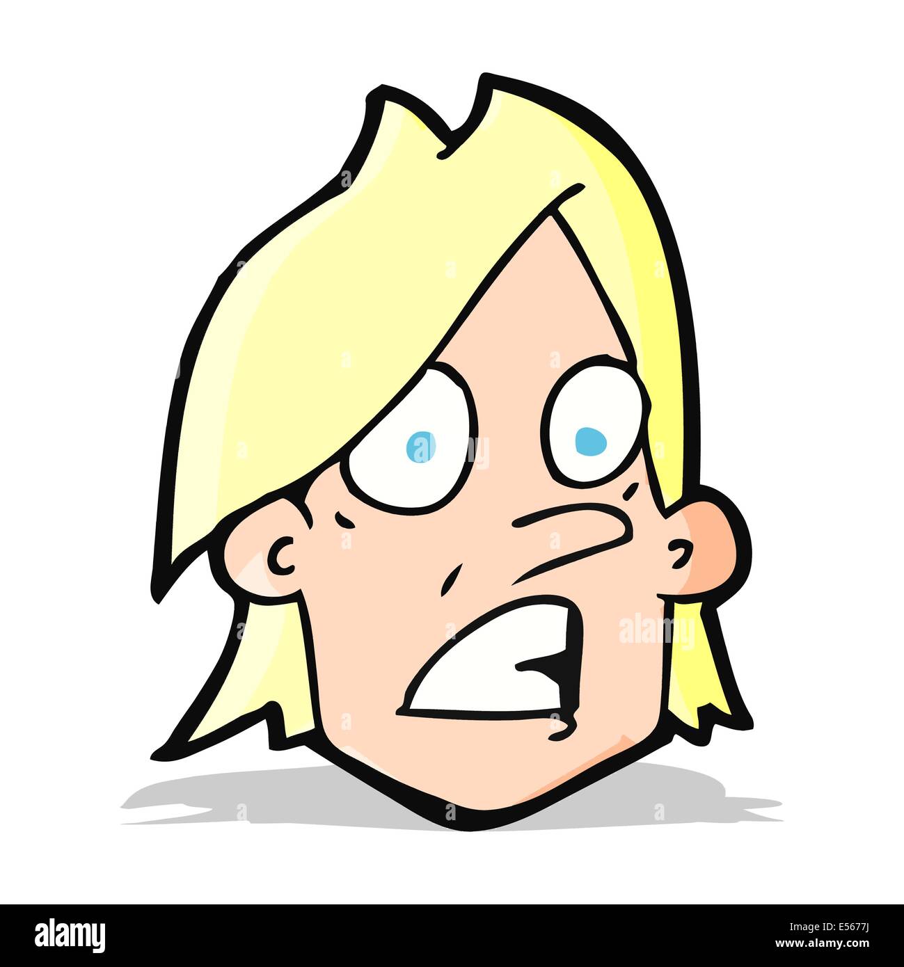 cartoon frightened face Stock Vector Image & Art - Alamy