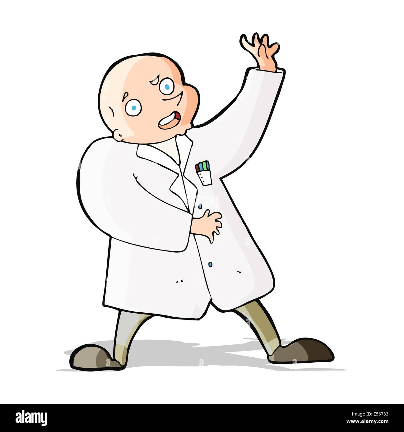cartoon mad scientist Stock Vector Image & Art - Alamy