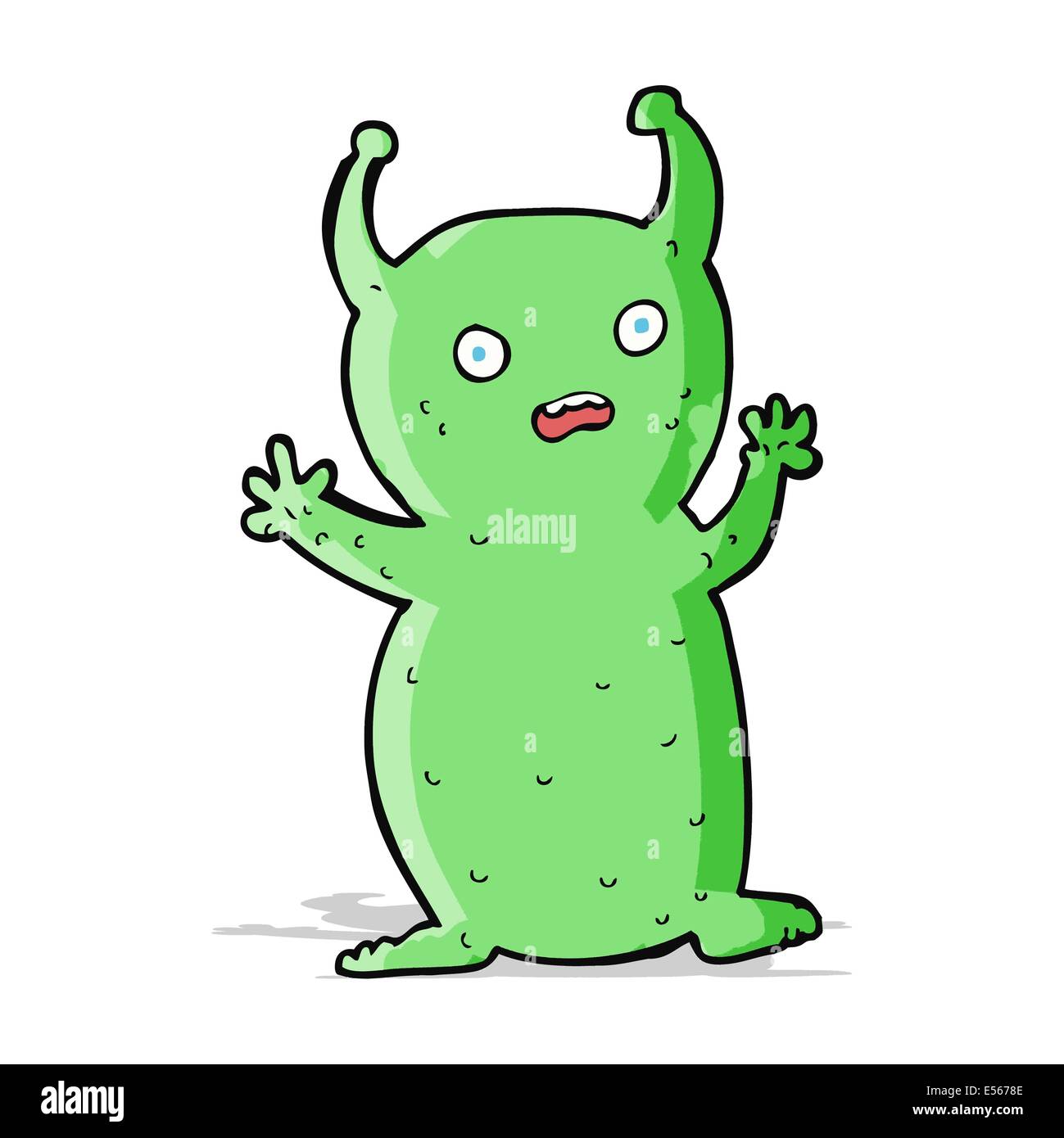 cartoon funny little alien Stock Vector Image & Art - Alamy