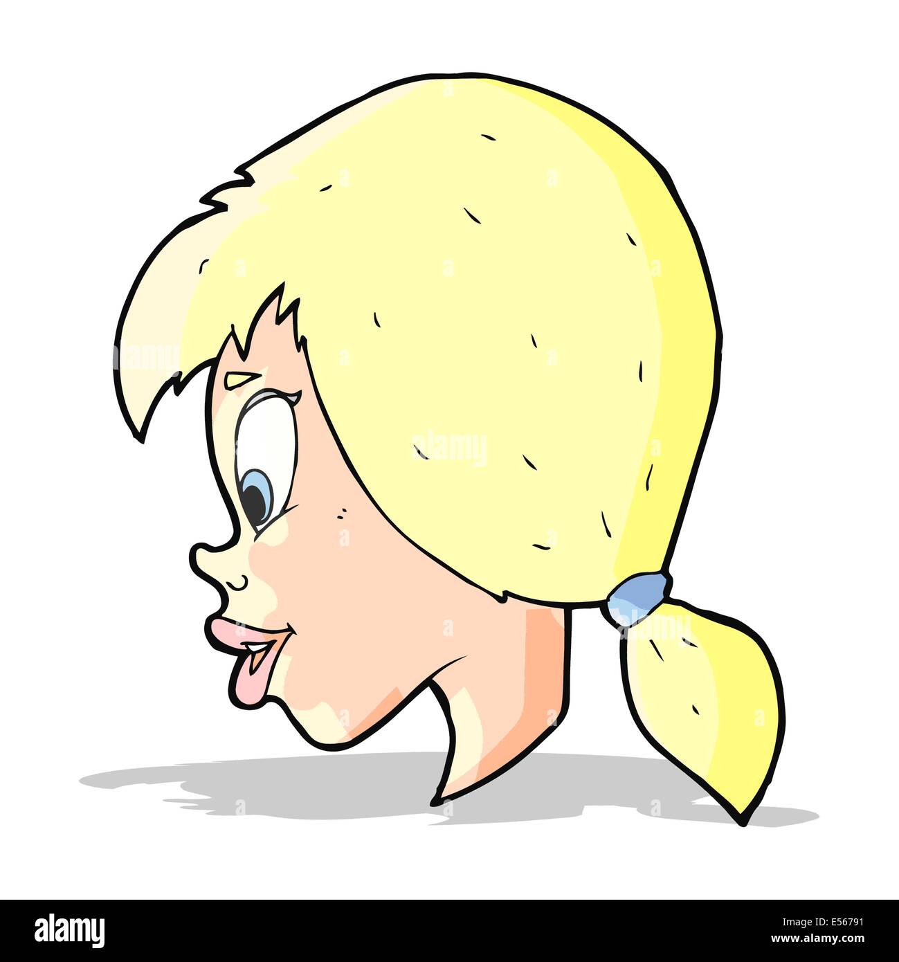 cartoon pretty female face Stock Vector Image & Art - Alamy