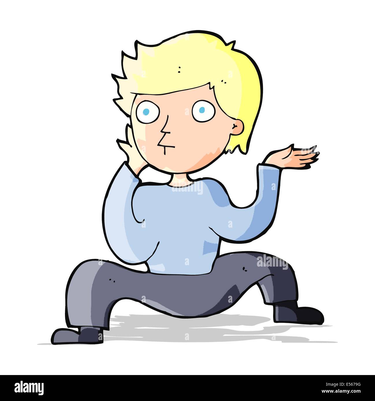 Cartoon boy doing crazy dance hi-res stock photography and images - Alamy
