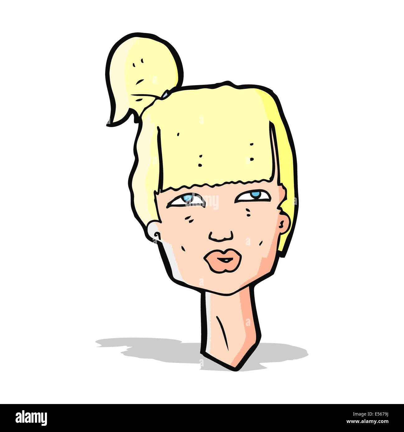 cartoon female head Stock Vector Image & Art - Alamy