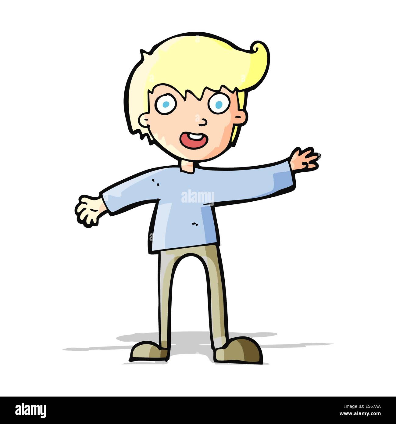 cartoon excited boy Stock Vector Image & Art - Alamy