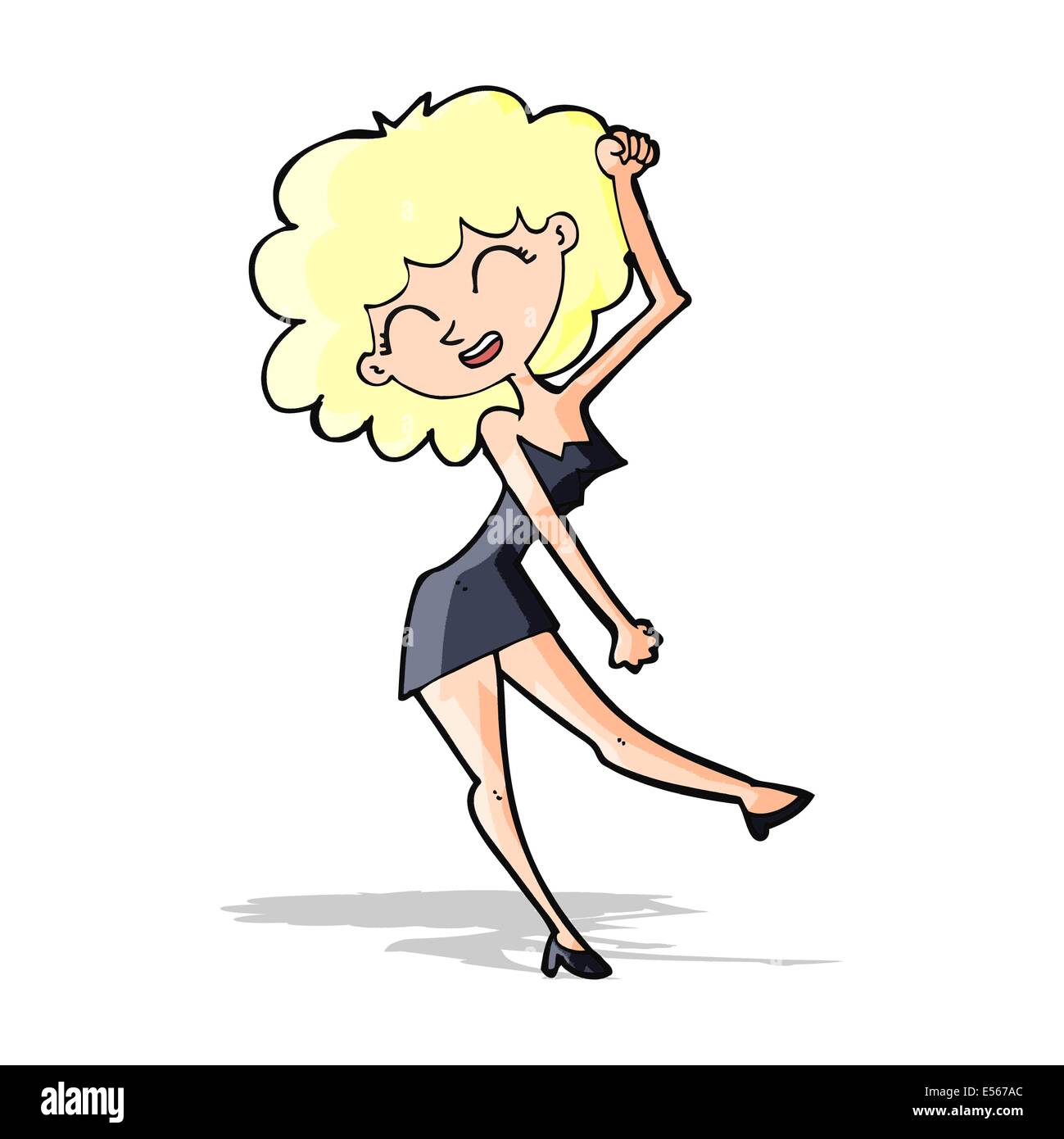 cartoon dancing woman Stock Vector Image & Art - Alamy