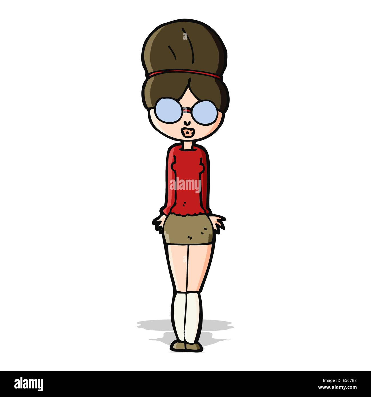cartoon librarian woman Stock Vector Image & Art - Alamy
