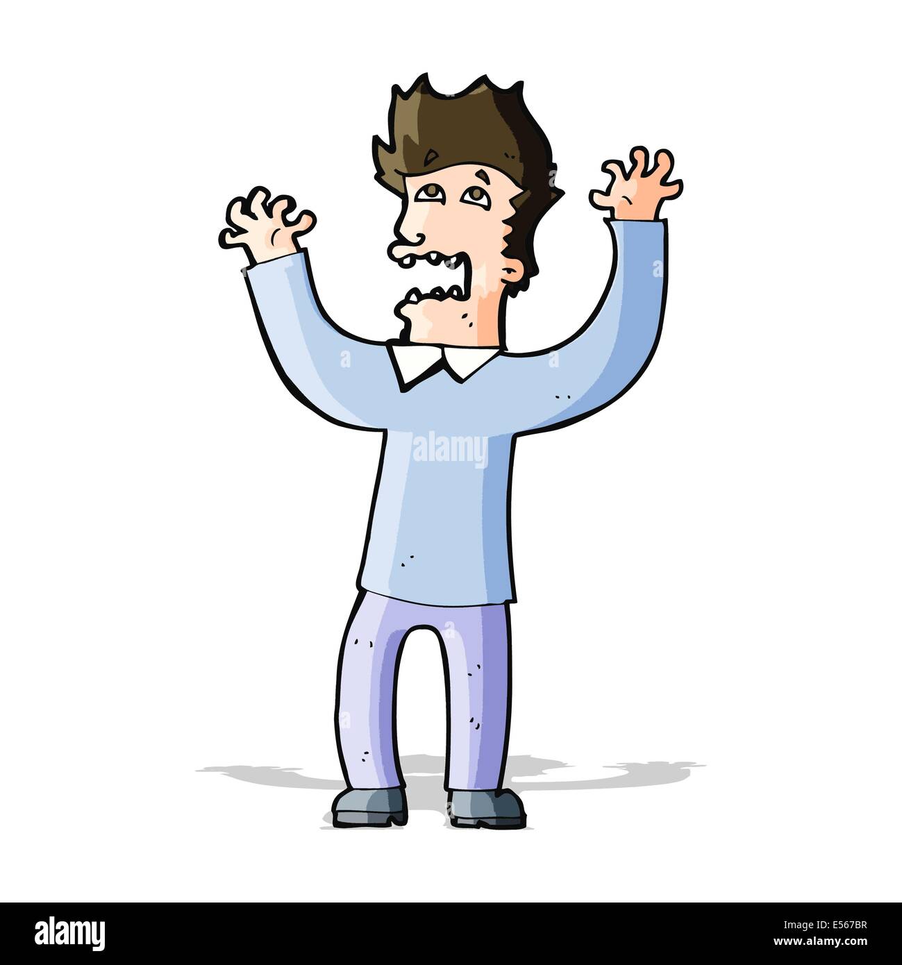 cartoon terrified man Stock Vector Image & Art - Alamy
