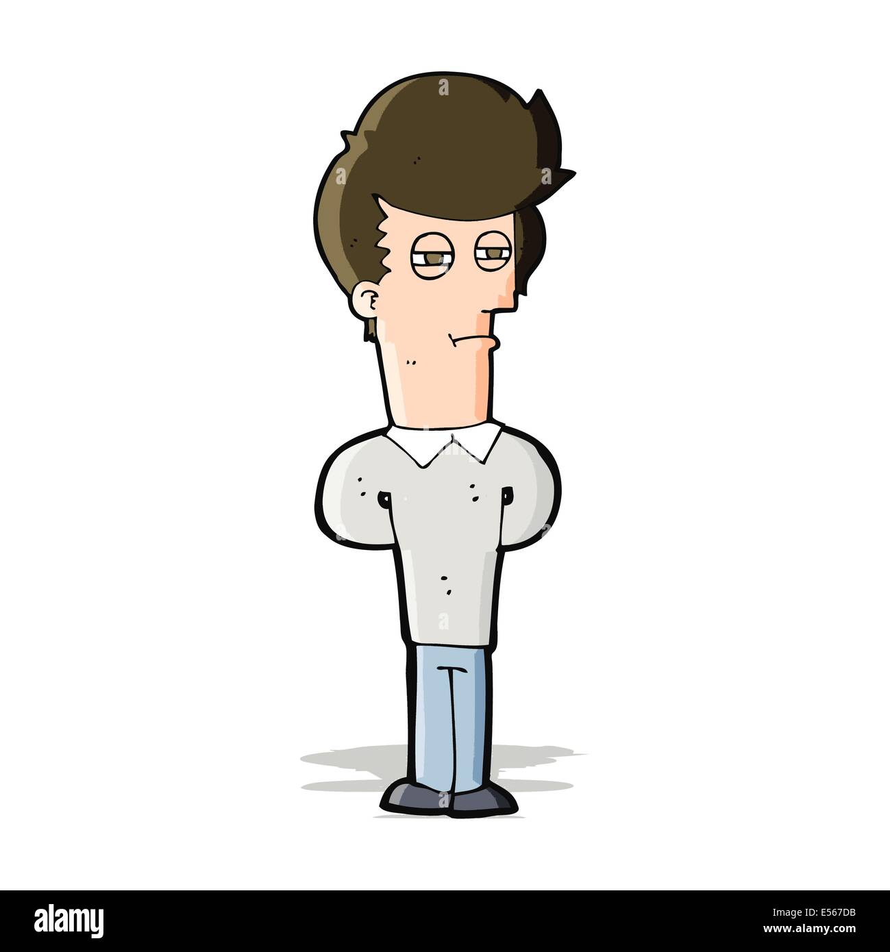 cartoon jaded man Stock Vector Image & Art - Alamy
