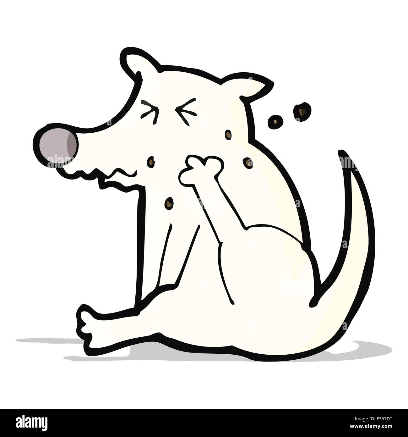 cartoon dog scratching Stock Vector Image & Art - Alamy