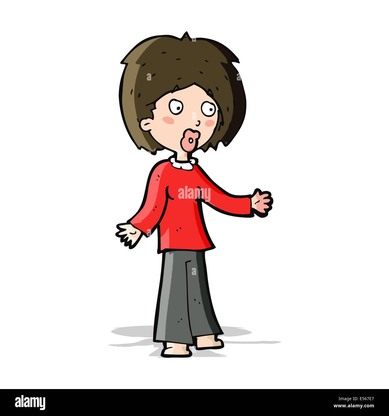 cartoon surprised woman Stock Vector Image & Art - Alamy