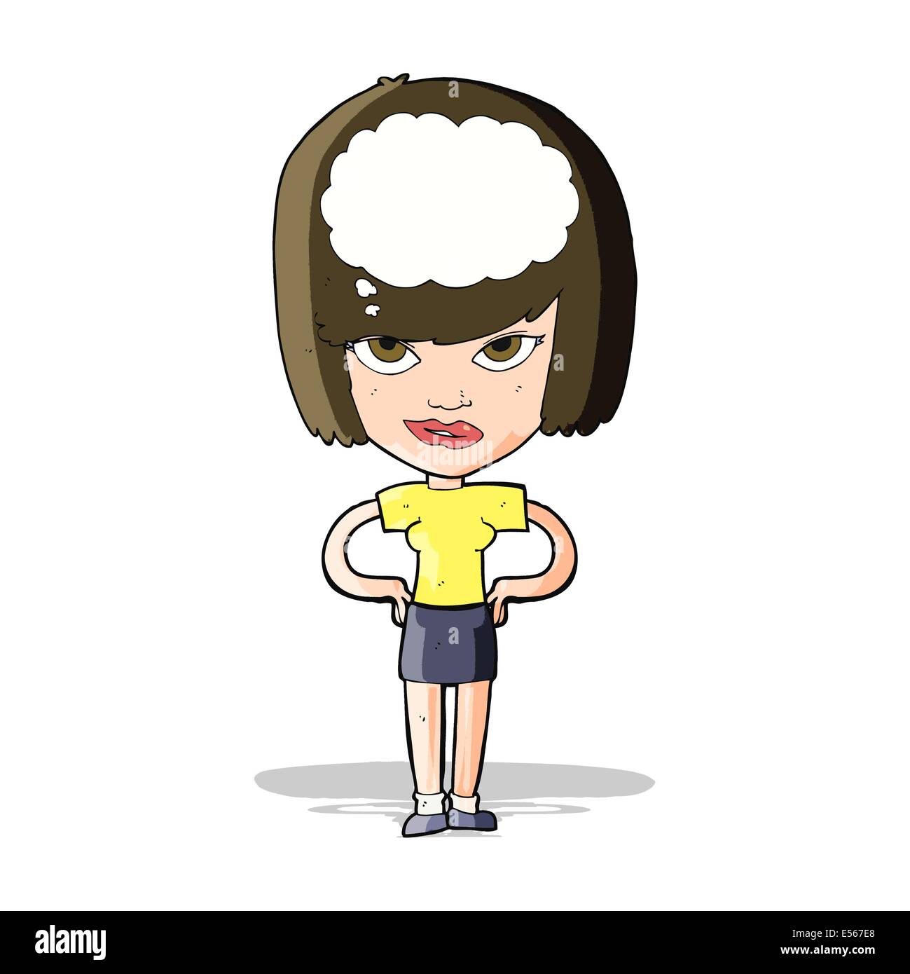 cartoon woman thinking Stock Vector Image & Art - Alamy