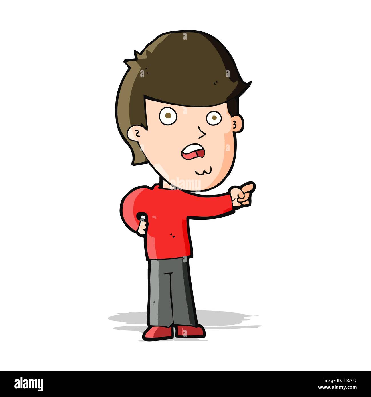 cartoon shocked man pointing Stock Vector Image & Art - Alamy
