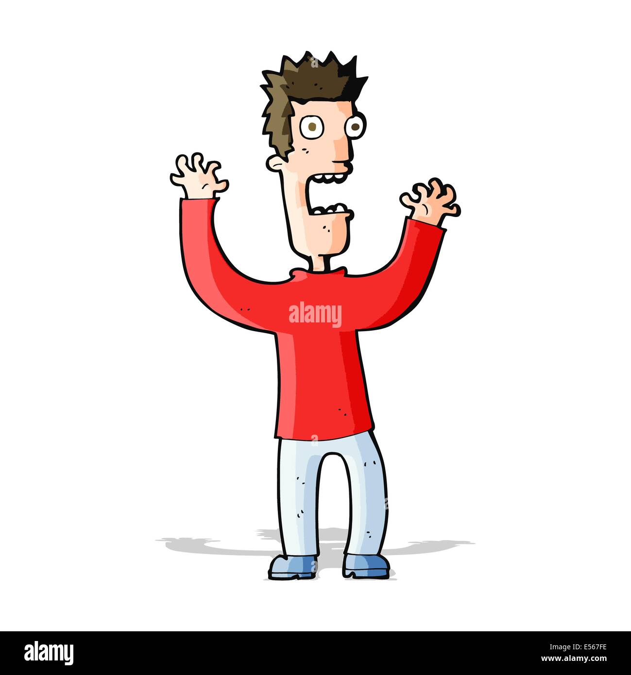 cartoon terrified man Stock Vector Image & Art - Alamy