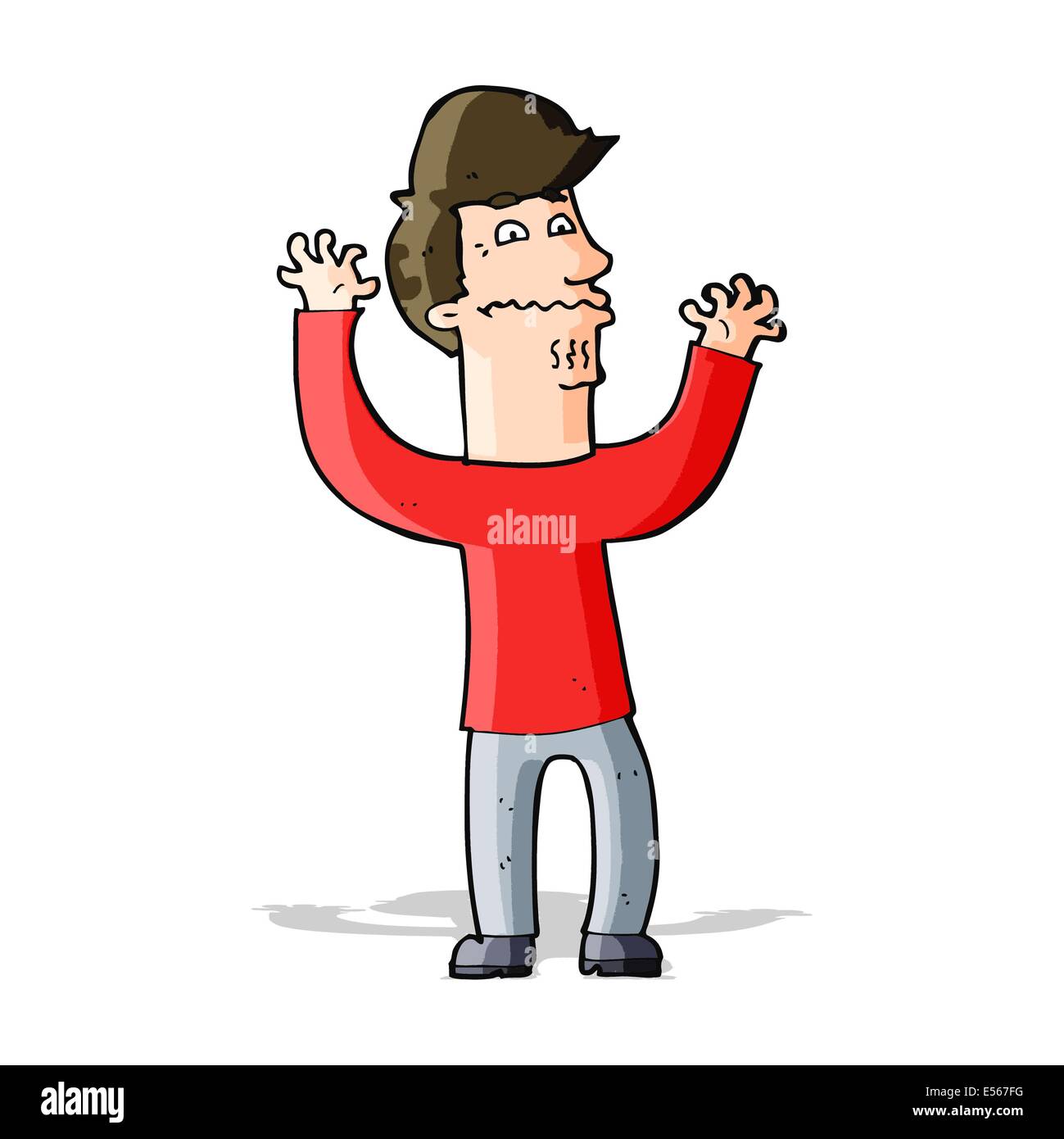 cartoon nervous man Stock Vector Image & Art - Alamy
