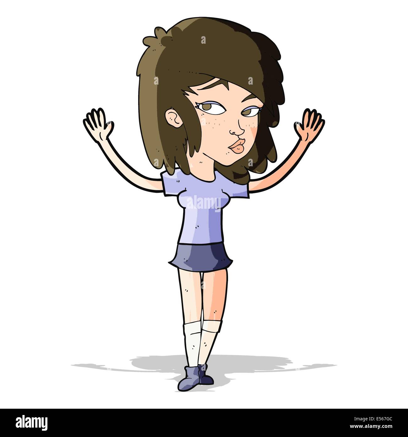 cartoon pretty girl Stock Vector Image & Art - Alamy