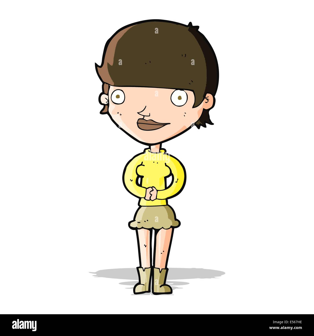 cartoon friendly woman Stock Vector Image & Art - Alamy