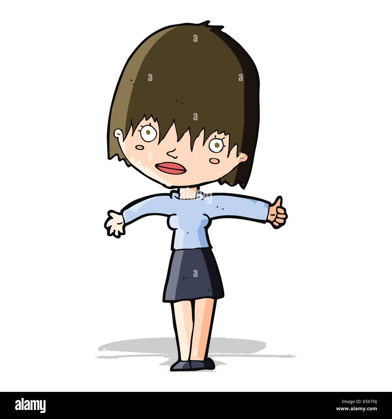 cartoon curious woman Stock Vector Image & Art - Alamy