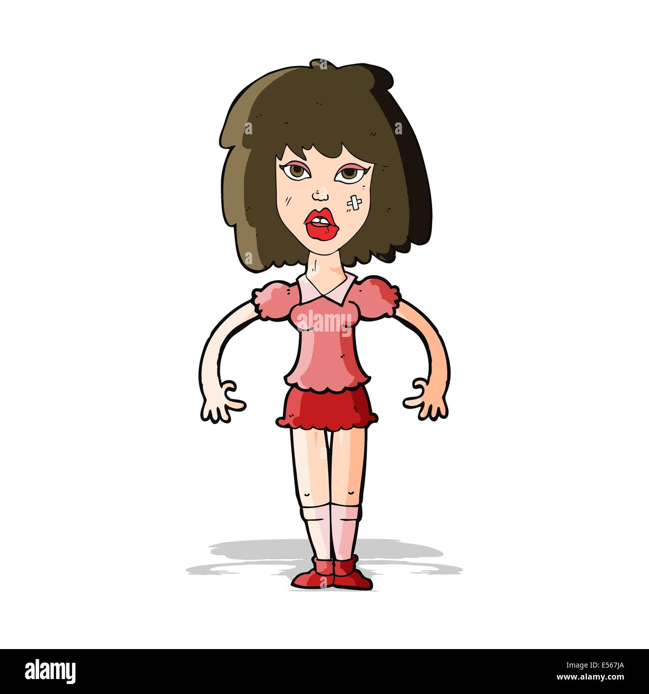 cartoon girl fight Stock Vector Image & Art - Alamy