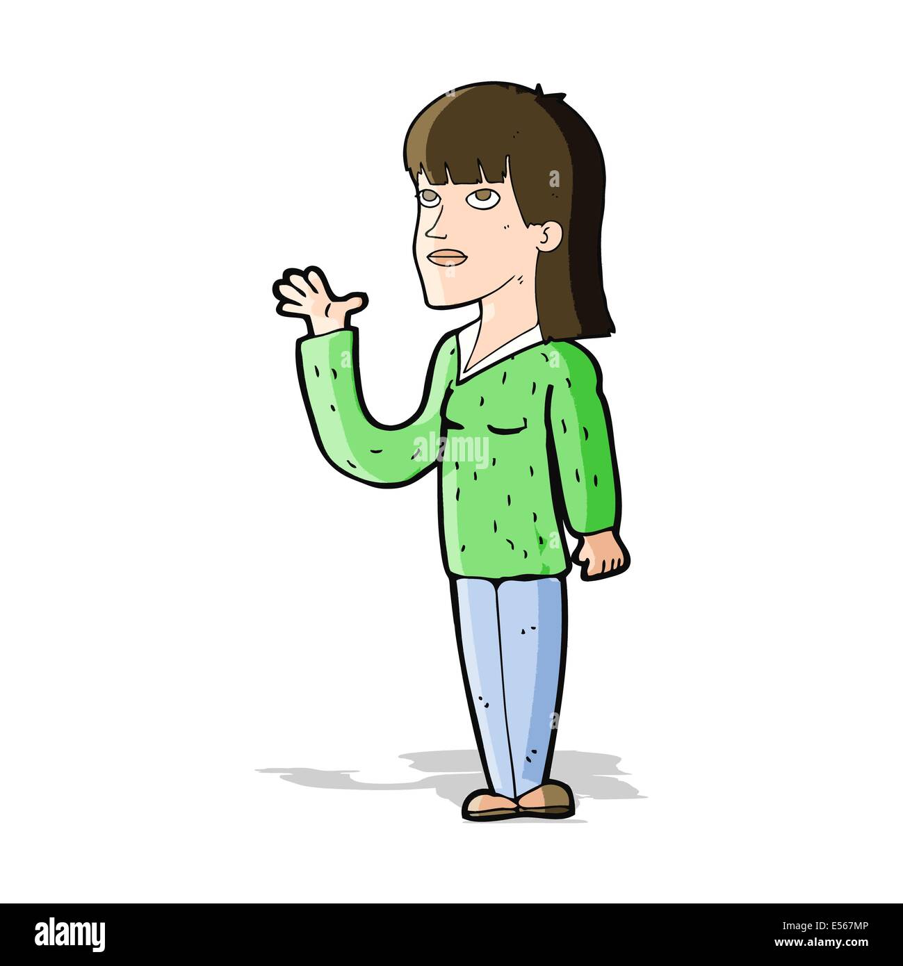 cartoon woman explaining Stock Vector Image & Art - Alamy