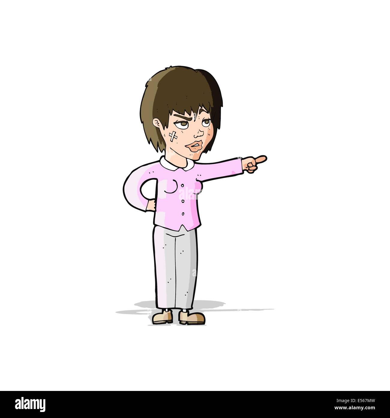 cartoon woman pointing Stock Vector Image & Art - Alamy