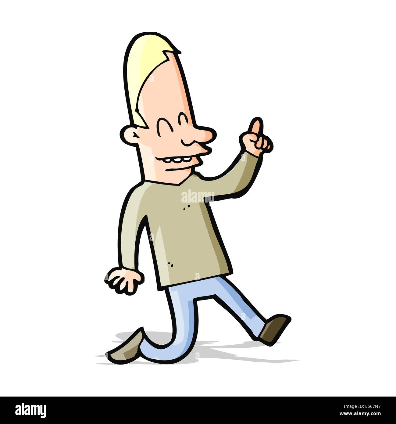 cartoon happy man pointing Stock Vector Image & Art - Alamy