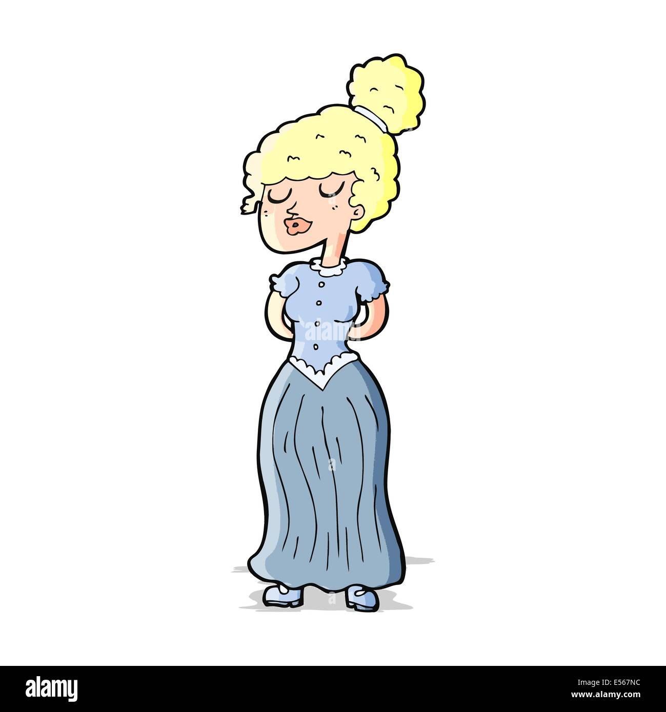 cartoon pretty victorian woman Stock Vector Image & Art - Alamy