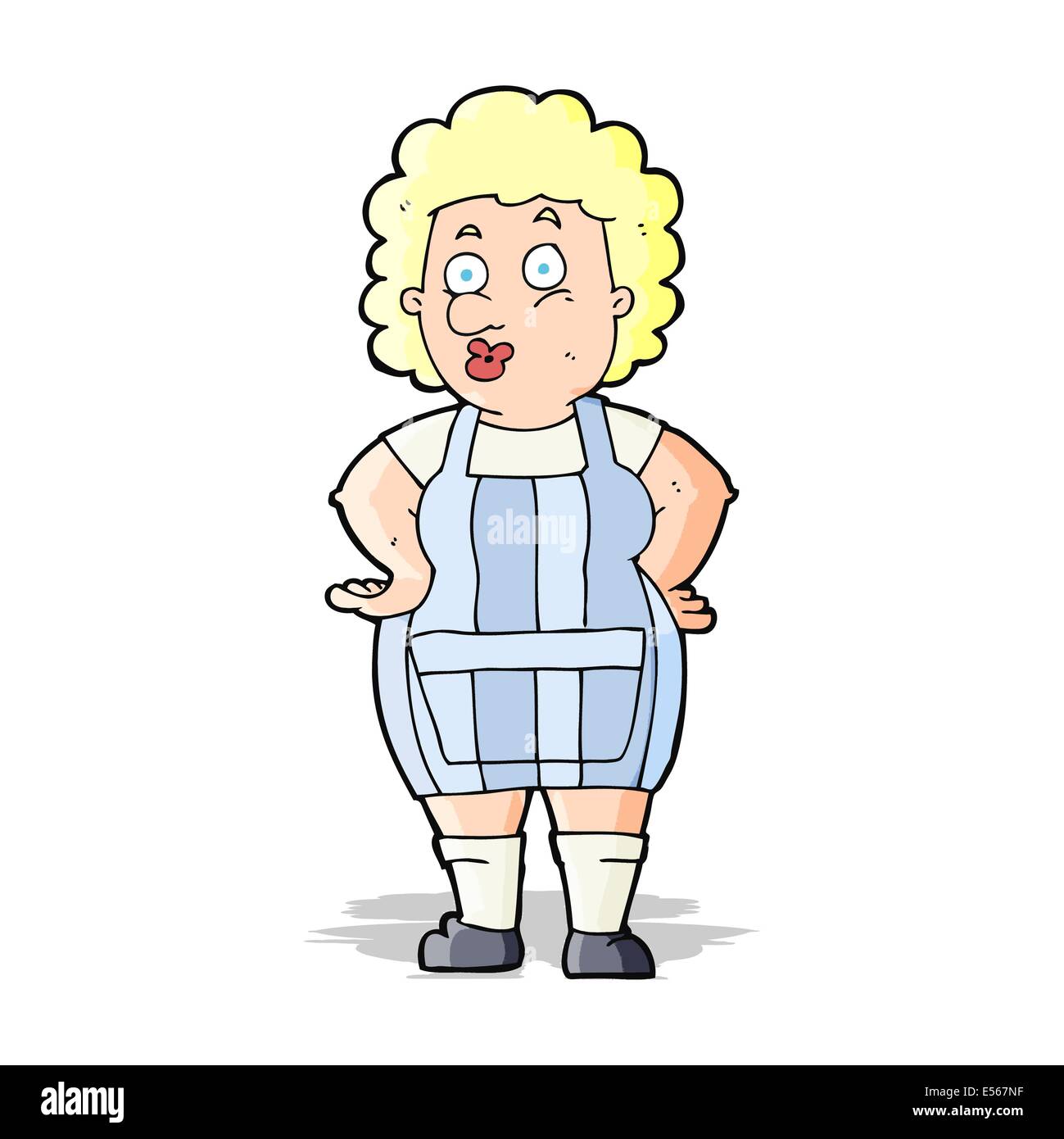 cartoon woman in kitchen apron Stock Vector Image & Art - Alamy