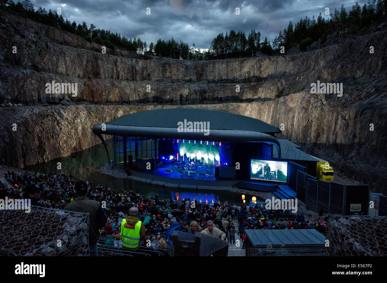 Dalhalla amphiteater during an evening concert Stock Photo - Alamy