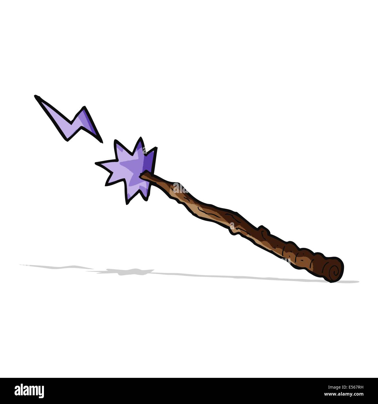 Cartoon magic wand casting spell Cut Out Stock Images & Pictures - Alamy