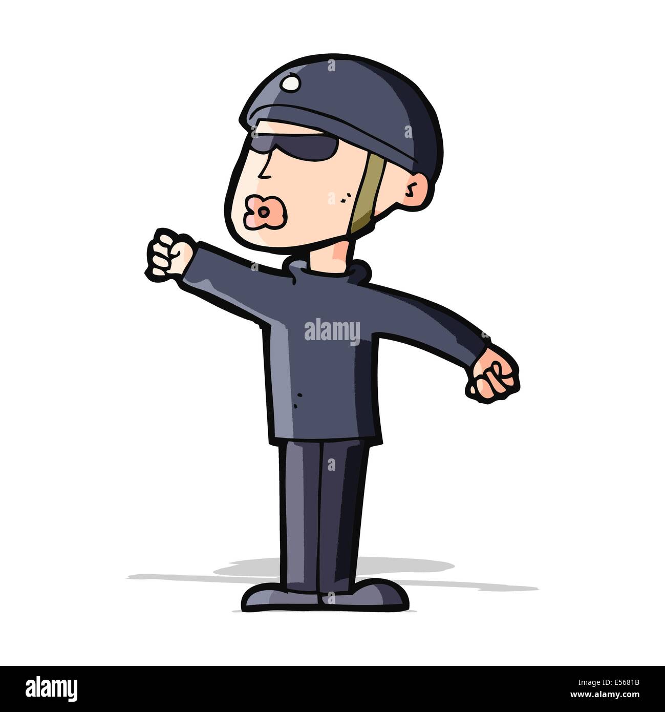 cartoon security guy Stock Vector Image & Art - Alamy