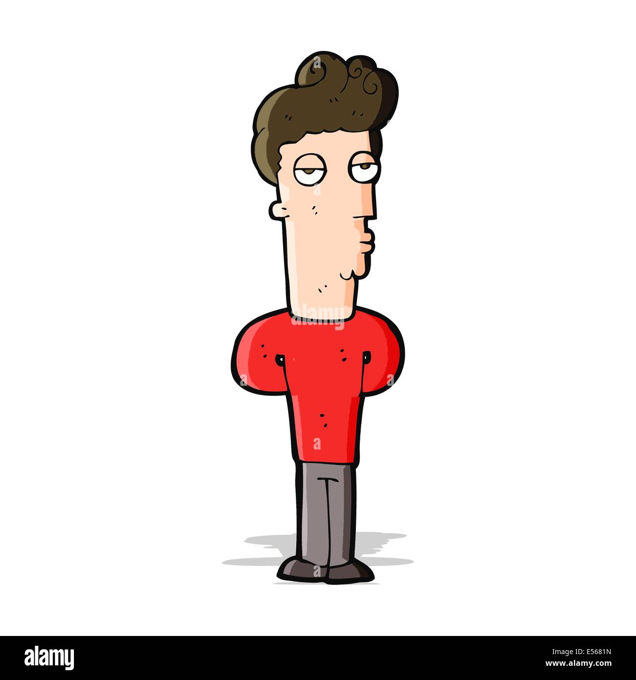 cartoon bored man Stock Vector Image & Art - Alamy