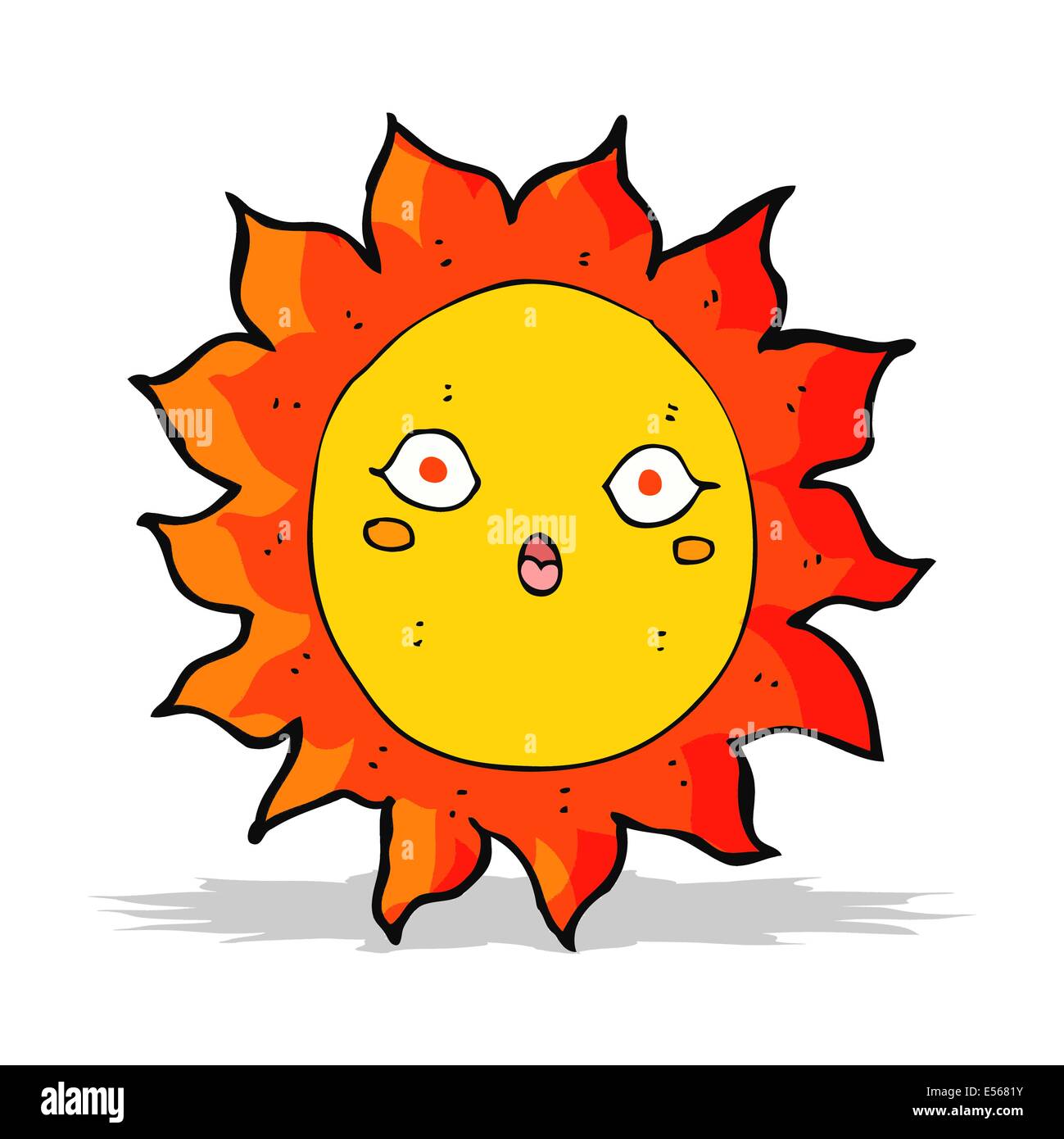 Surprised sun Stock Vector Images - Alamy