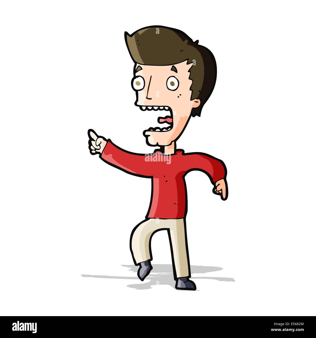 cartoon terrified man Stock Vector Image & Art - Alamy